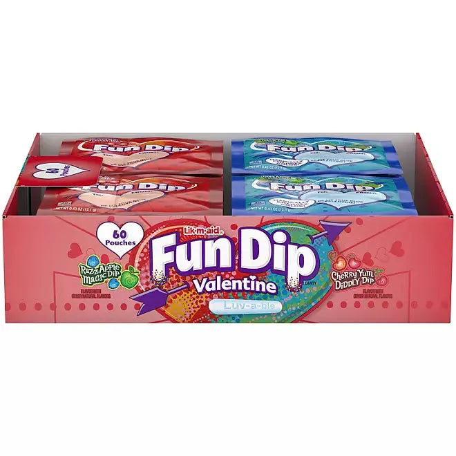 Fun Dip Valentine Candy and Card Kits: 60-Piece Box – Candy Warehouse