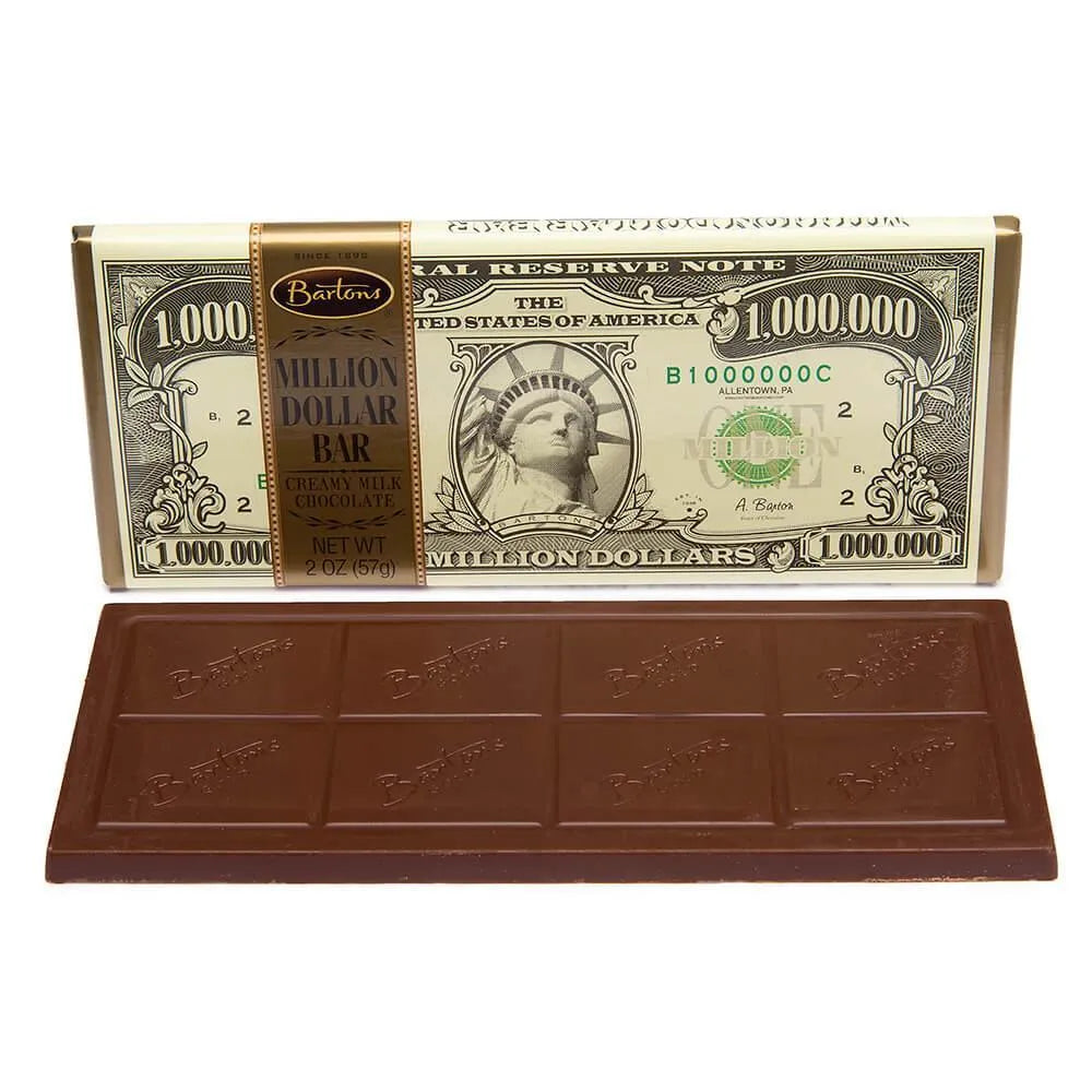 Bartons Million Dollar Milk Chocolate Candy Bars: 12-Piece Box – Candy Warehouse