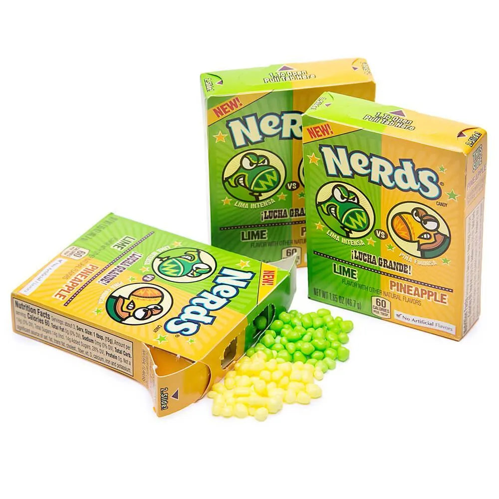 Nerds Candy 2 Flavor Packs Lime And Pineapple 24 Piece Box Candy Warehouse