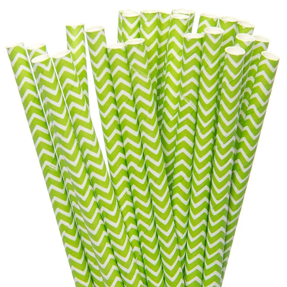 Green And White Chevron Paper