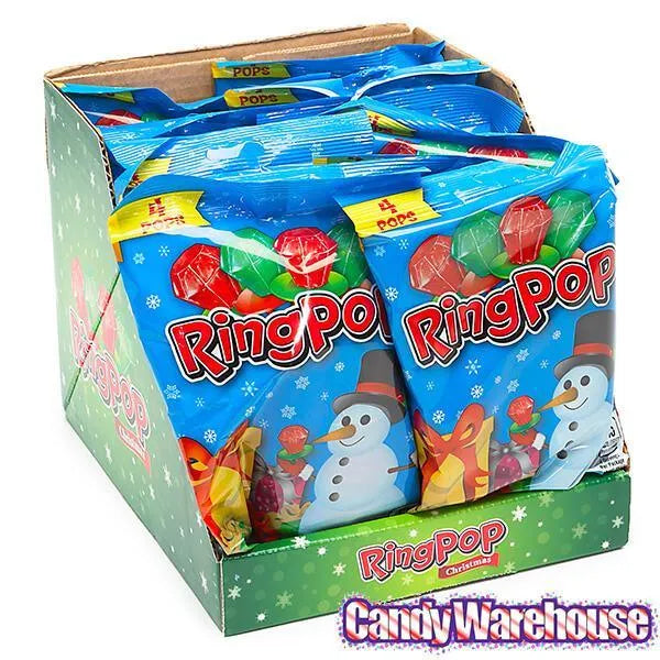 Ring Pops Christmas 4packs 12piece Box Candy Warehouse Amazon.com