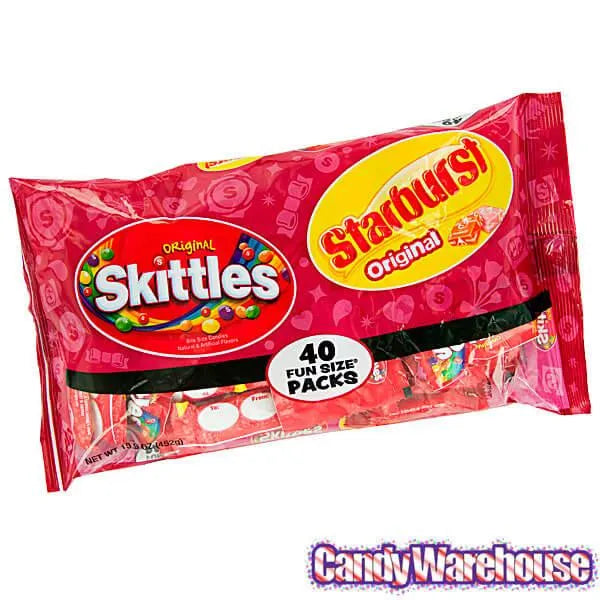 Starburst and Skittles Valentine Candy Packs: 45-Piece Bag – Candy ...