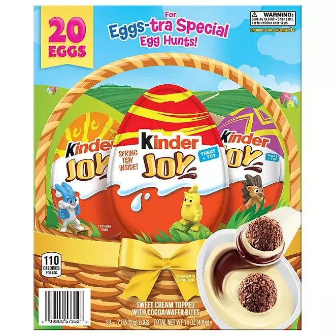 Kinder Joy Easter Chocolate Surprise Egg: 20-Piece Box – Candy Warehouse
