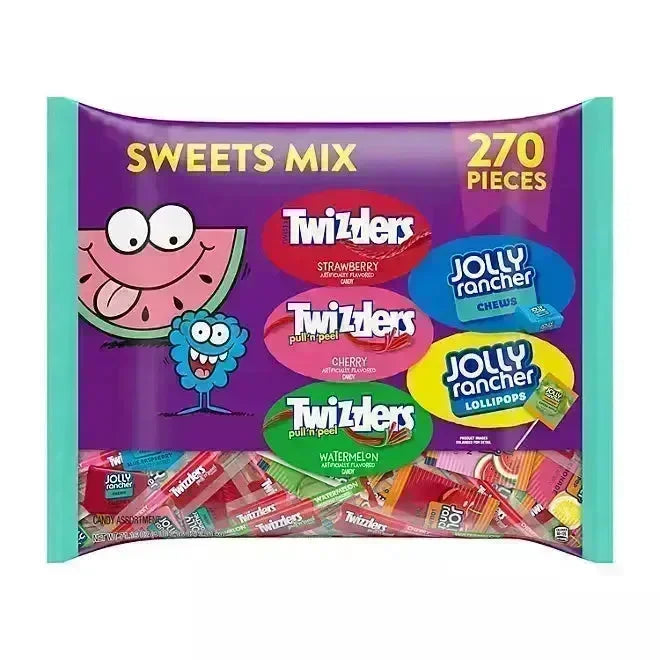 Twizzlers and Jolly Rancher Fun Size Candy Mix: 270-Piece Bag – Candy ...