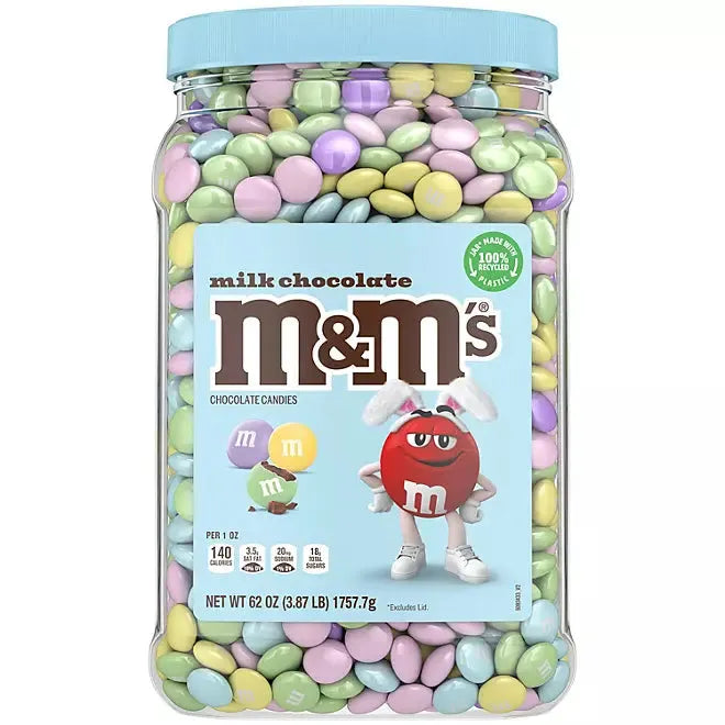 Pastel M&M's Candy - Plain: 62-Ounce Jar – Candy Warehouse