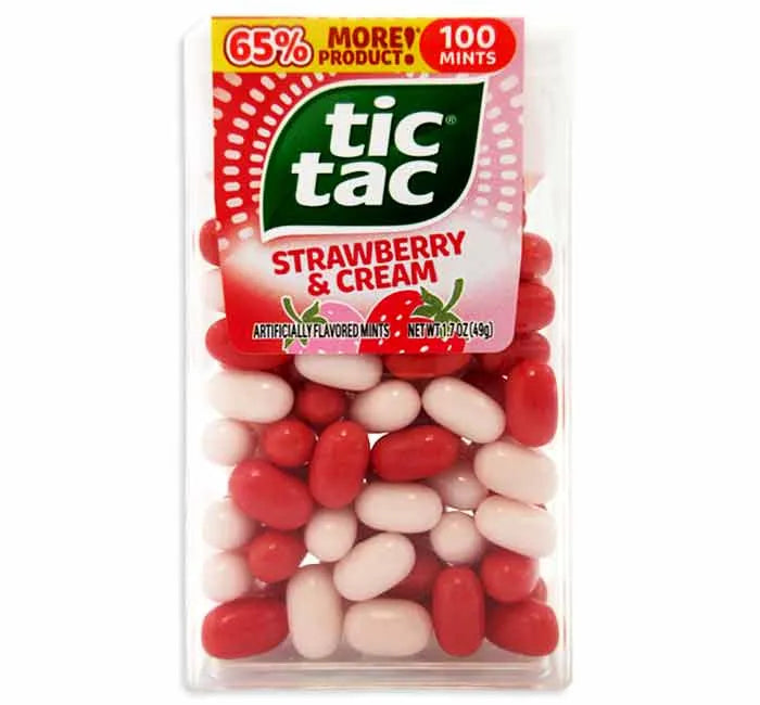 Tic Tac Strawberry & Cream Dispensers: 12-Piece Box – Candy Warehouse