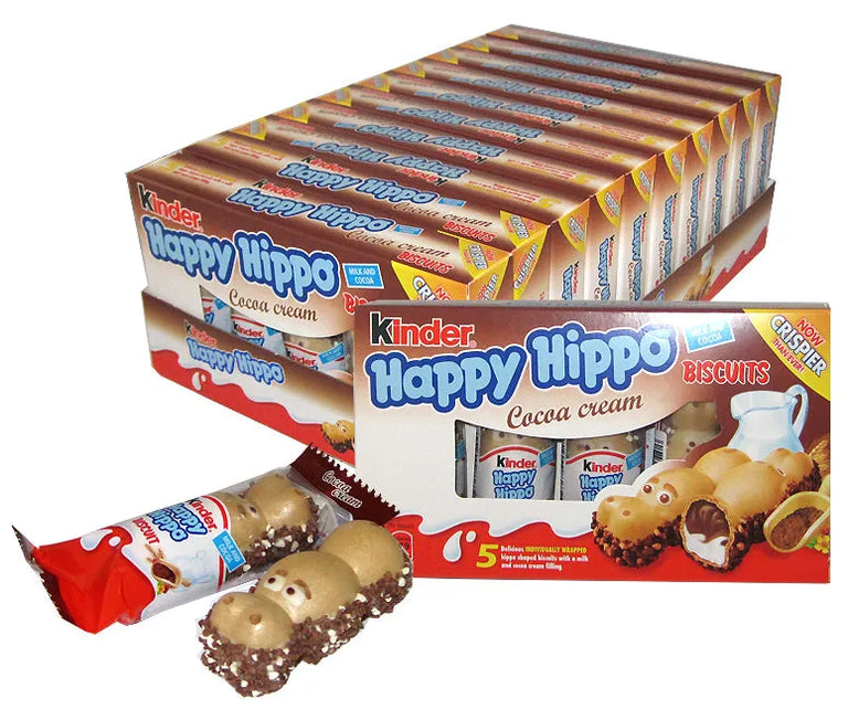 Kinder Happy Hippo Cocoa Cream Biscuits: 10-Pack Case – Candy Warehouse