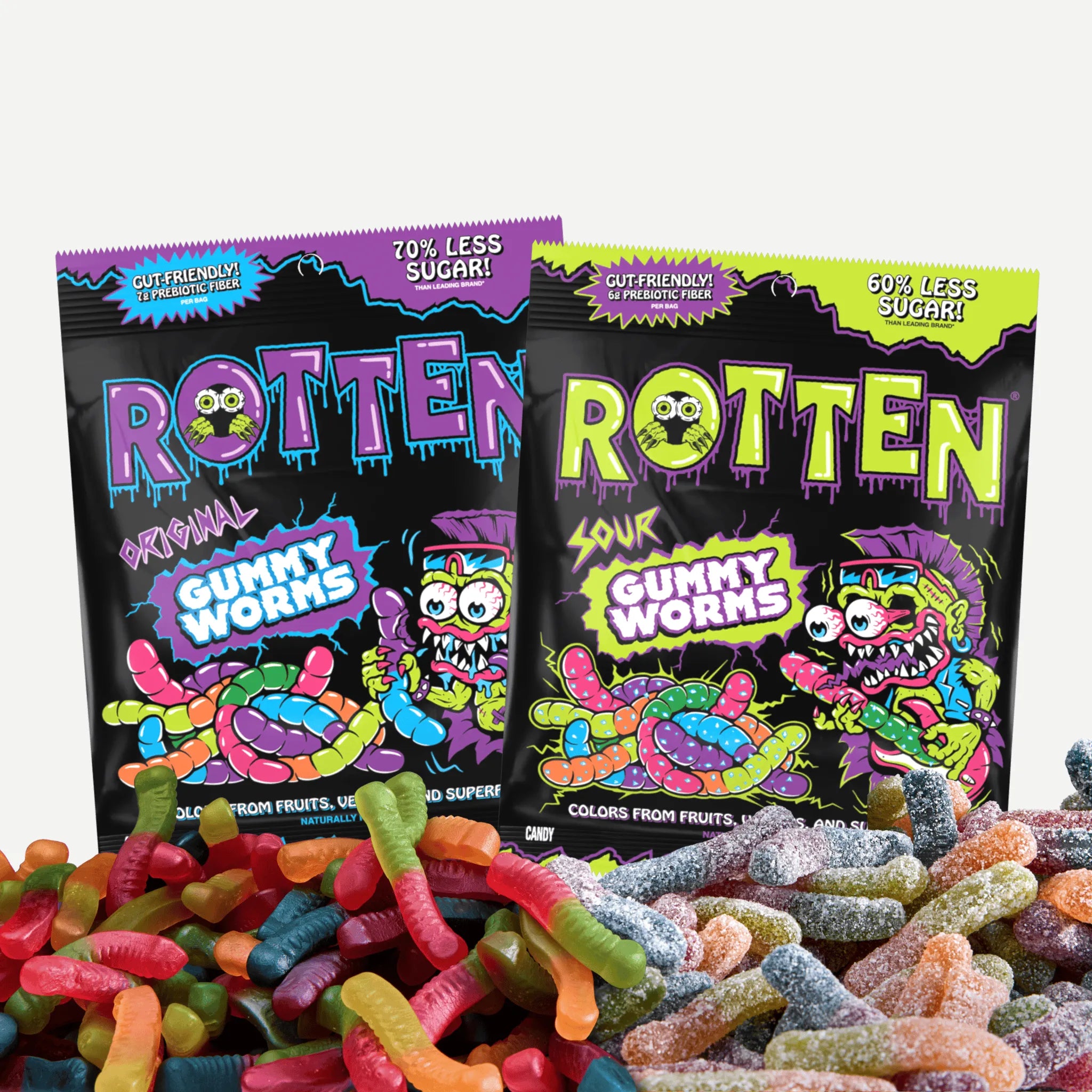 Rotten Gummy Worms, 1.8 Ounce Single Serve – Candy Warehouse