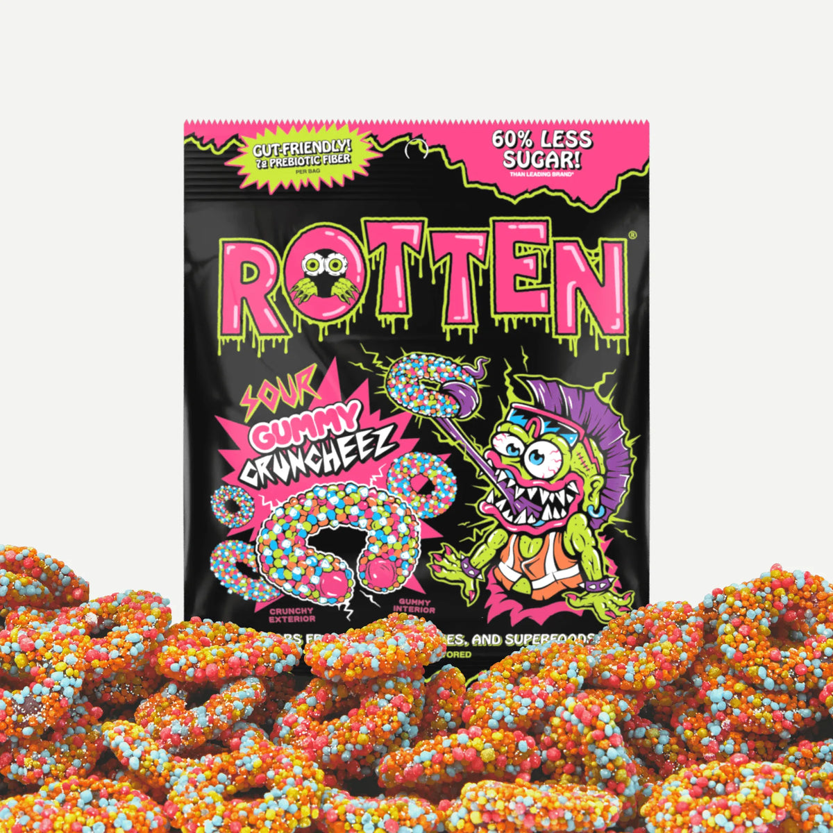 Rotten Gummy Cruncheez, 1.8 Ounce Single Serve – Candy Warehouse