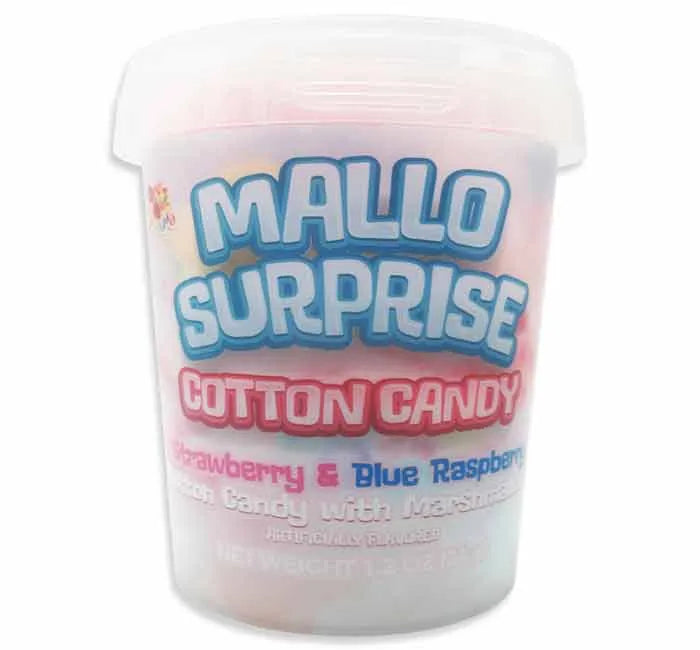 Mallo Surprise Cotton Candy with Marshmallow Bits: 12-Piece Case ...