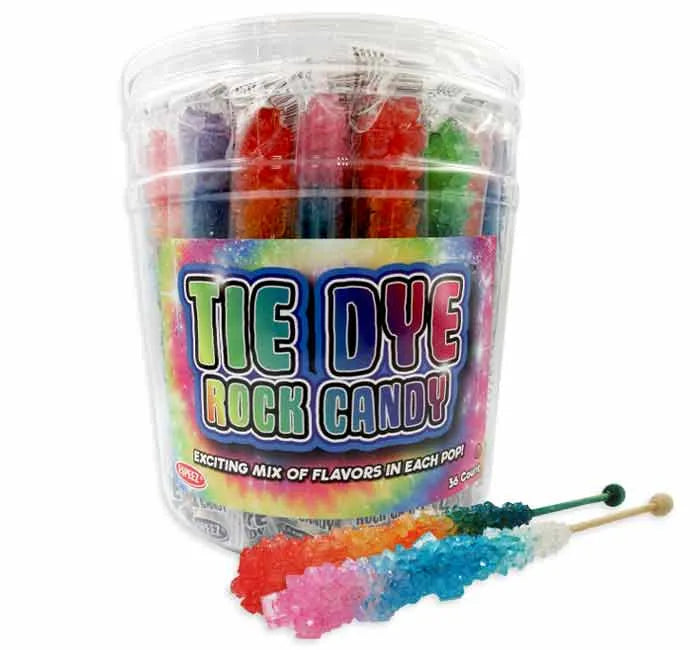 Espeez Tie Dye Rock Candy Sticks: 36-Piece Tub – Candy Warehouse