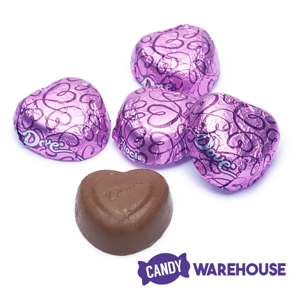 Pink Foiled Dove Milk Chocolate Hearts: 35-Piece Bag – Candy Warehouse