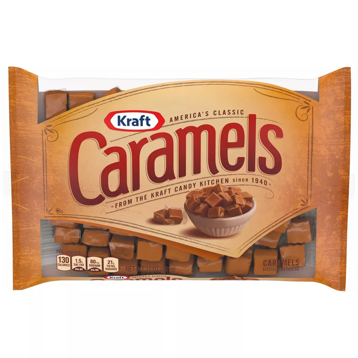 Kraft Caramel Squares Candy: 11-Ounce Bag – Candy Warehouse