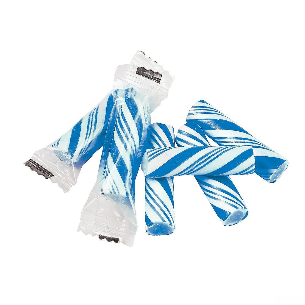 Mini Petite Blue & White Candy Sticks - Blueberry: 150-Piece Bag ...
