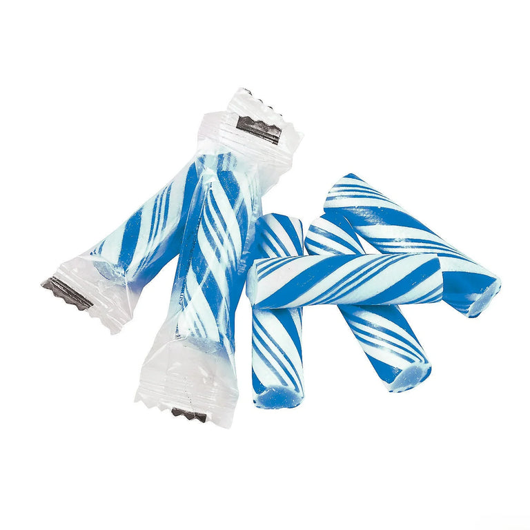 Mini Petite Blue & White Candy Sticks - Blueberry: 150-Piece Bag ...