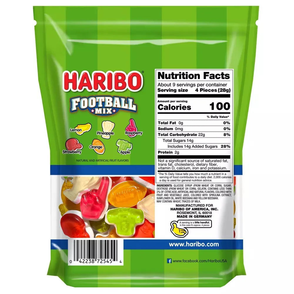 Haribo Football Mix Gummy Candy: 9-Ounce Bag – Candy Warehouse