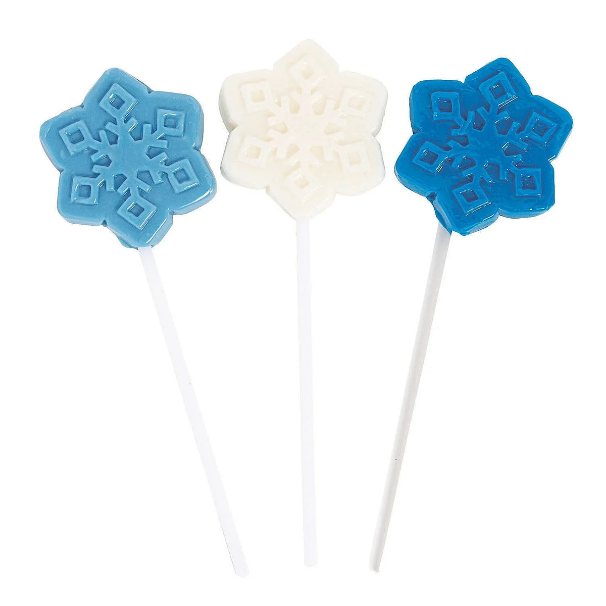 Snowflake Lollipops: 12-Piece Bag – Candy Warehouse