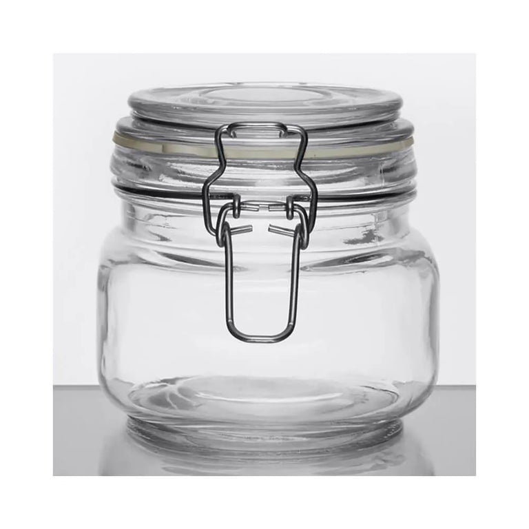 17 oz Hermes Glass Clamp Jar for Candy Storage | Candy Warehouse ...
