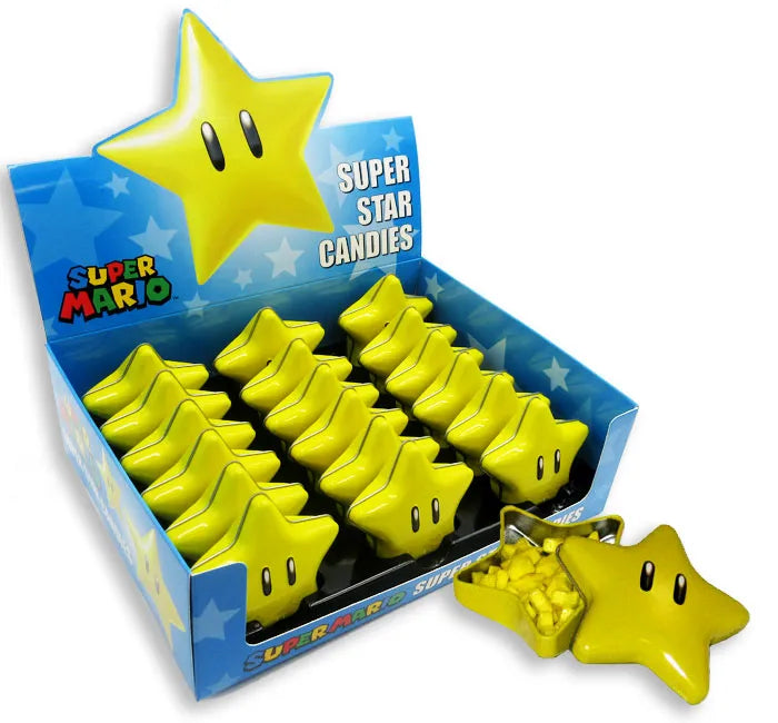 Nintendo Super Mario Star Candy Tin: 18-Piece Display – Candy Warehouse