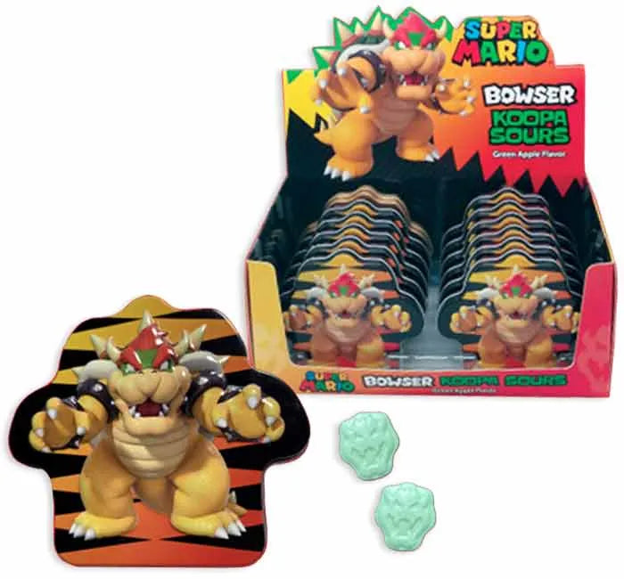 Nintendo Super Mario - Bowser Koopa Green Apple Candy Tin: 12-Piece Di ...