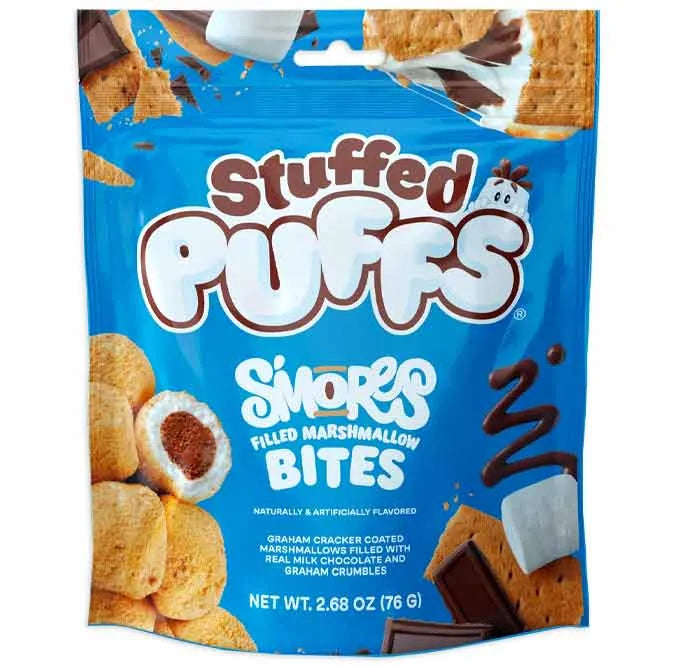 Stuffed Puffs Filled Marshmallow Bites - Smores: 8-Piece Case – Candy ...