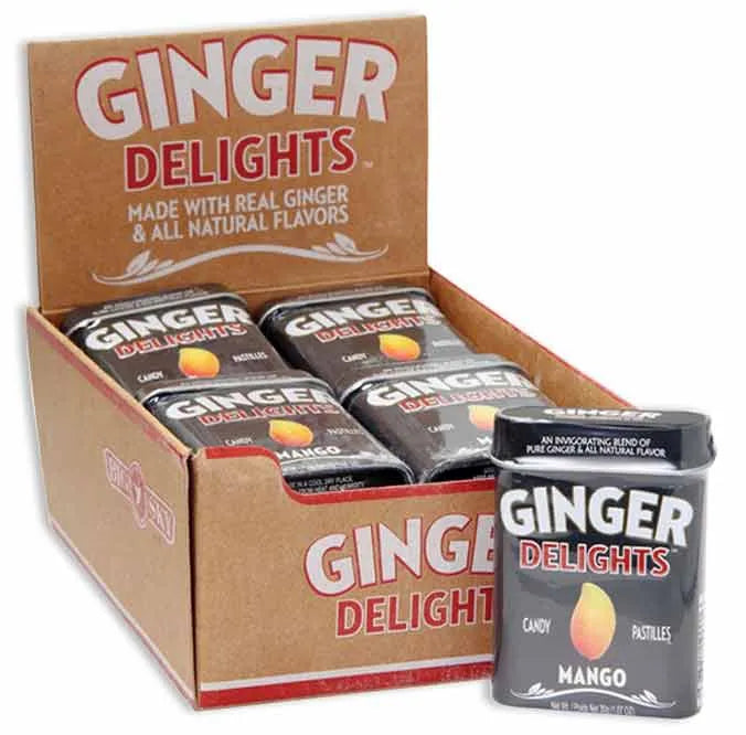 Ginger Delights Mango Candy Pastilles Tin: 12-Piece Box – Candy Warehouse