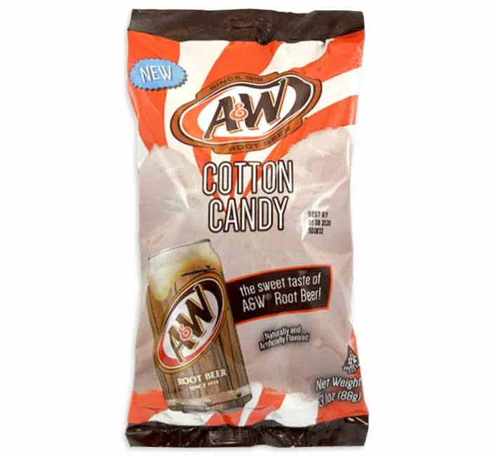 A&W Root Beer Cotton Candy: 12-Piece Box – Candy Warehouse