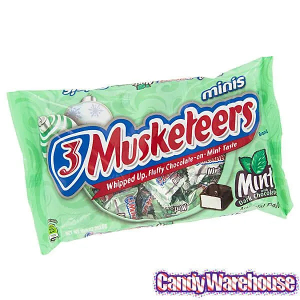 3 Musketeers Mint Dark Chocolate Minis Candy: 10-Ounce Bag – Candy ...