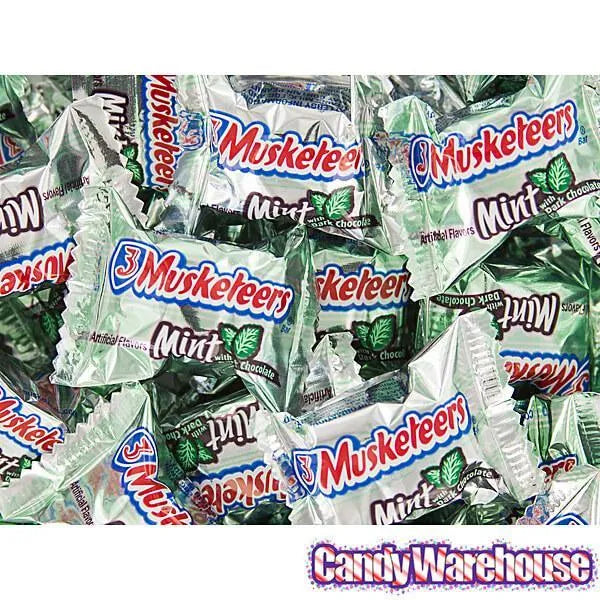 3 Musketeers Mint Dark Chocolate Minis Candy: 10-Ounce Bag | Candy ...