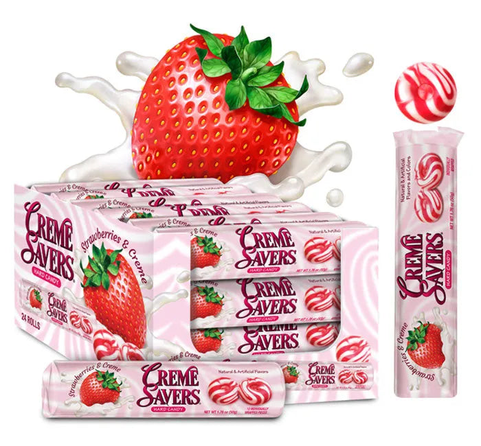 Creme Savers Candy – Strawberry & Orange Flavors | Candy Warehouse ...