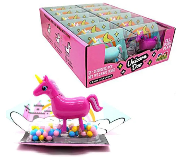 Unicorn Doo Pooping Candy Dispenser: 12-Piece Display – Candy Warehouse