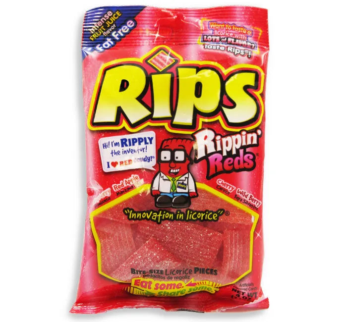 Rips Reds Bite Size Licorice Pieces: 12-Piece Case – Candy Warehouse