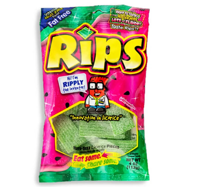 Rips Watermelon Bite Size Licorice Pieces: 12-Piece Case – Candy Warehouse