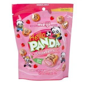 Meiji Hello Panda Strawberry Creme Filled Cookies Pouches: 6-Piece Cas ...