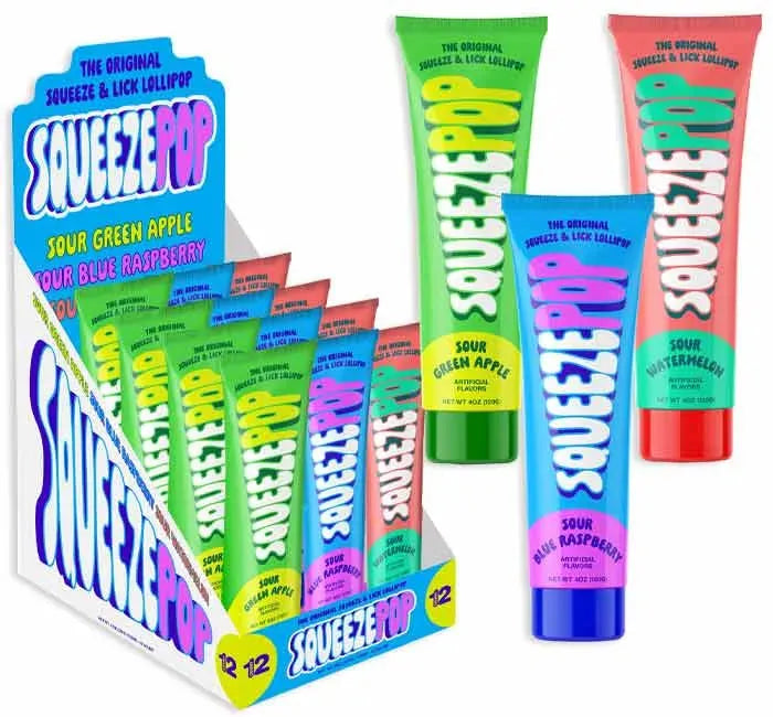Squeeze Pop Liquid Candy Tubes - Sour Flavors: 12-Piece Box – Candy ...
