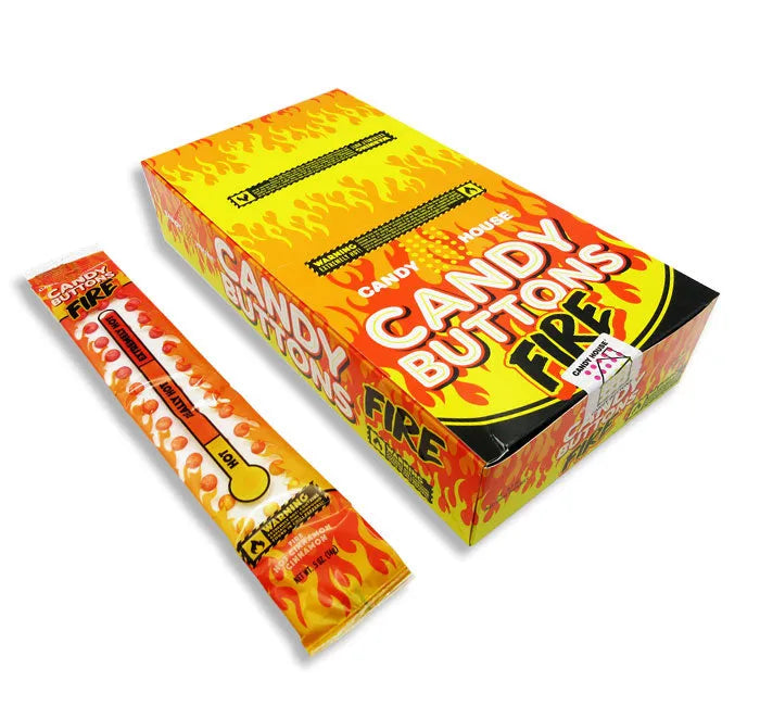 Candy Buttons - Fire Strips: 24-Piece Display – Candy Warehouse