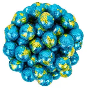 Madelaine Globe Foiled Milk Chocolate Earth Balls: 10LB Case – Candy ...
