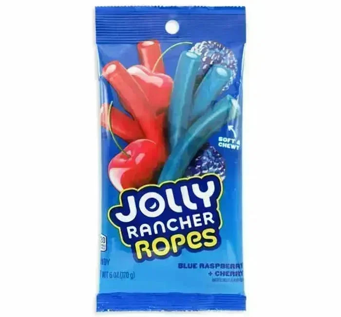 Jolly Rancher Ropes Blue Raspberry & Cherry Peg Bag: 12-Piece Case ...
