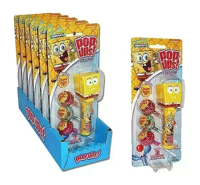 SpongeBob Pop-Ups Blister Packs: 6-Piece Display – Candy Warehouse