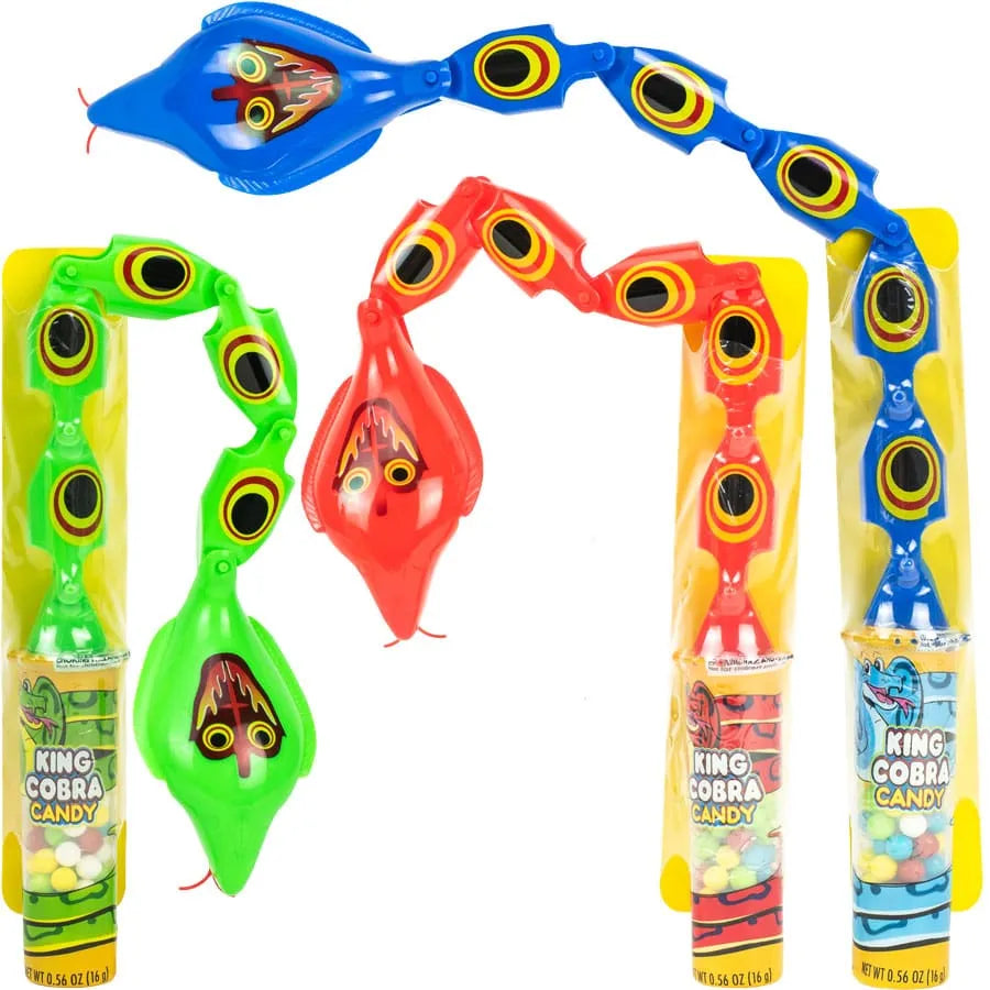 King Cobra Snake Candy Toy: 12-Piece Display – Candy Warehouse