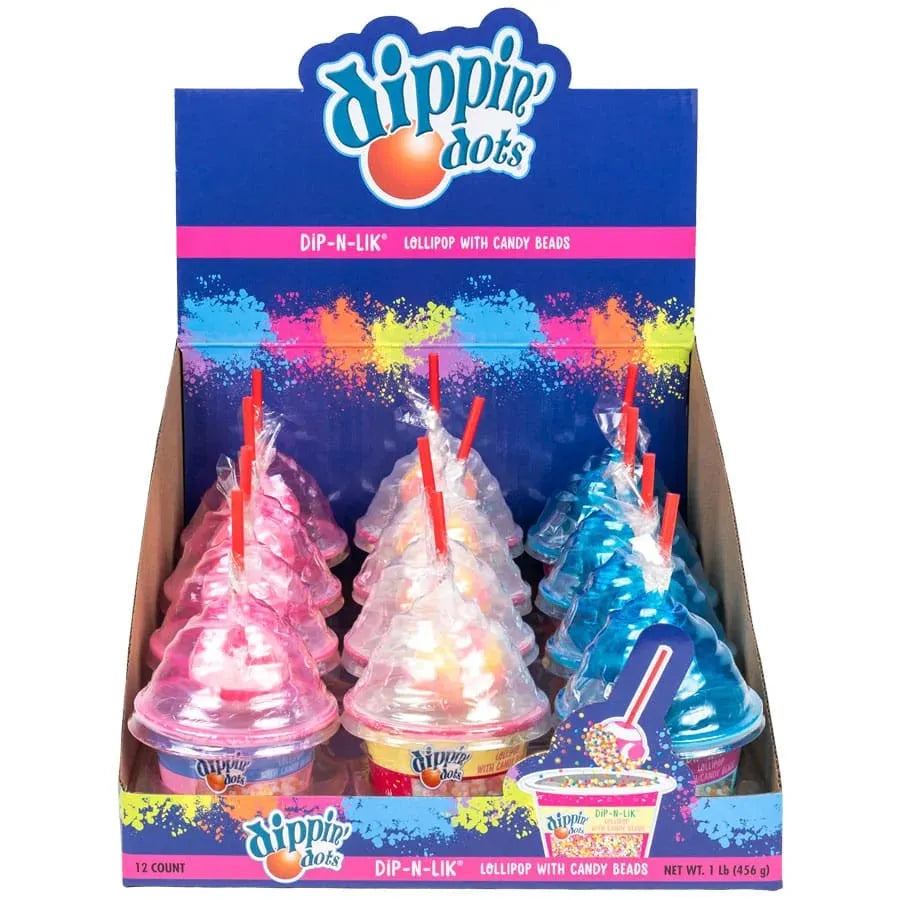 Dippin Dots Dip-N-Lik Lollipops: 12-Piece Display – Candy Warehouse