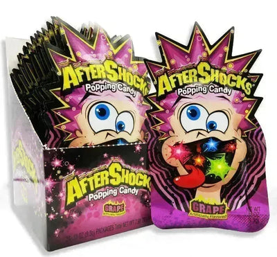 Aftershocks Popping Candy - Grape: 24-Piece Box – Candy Warehouse