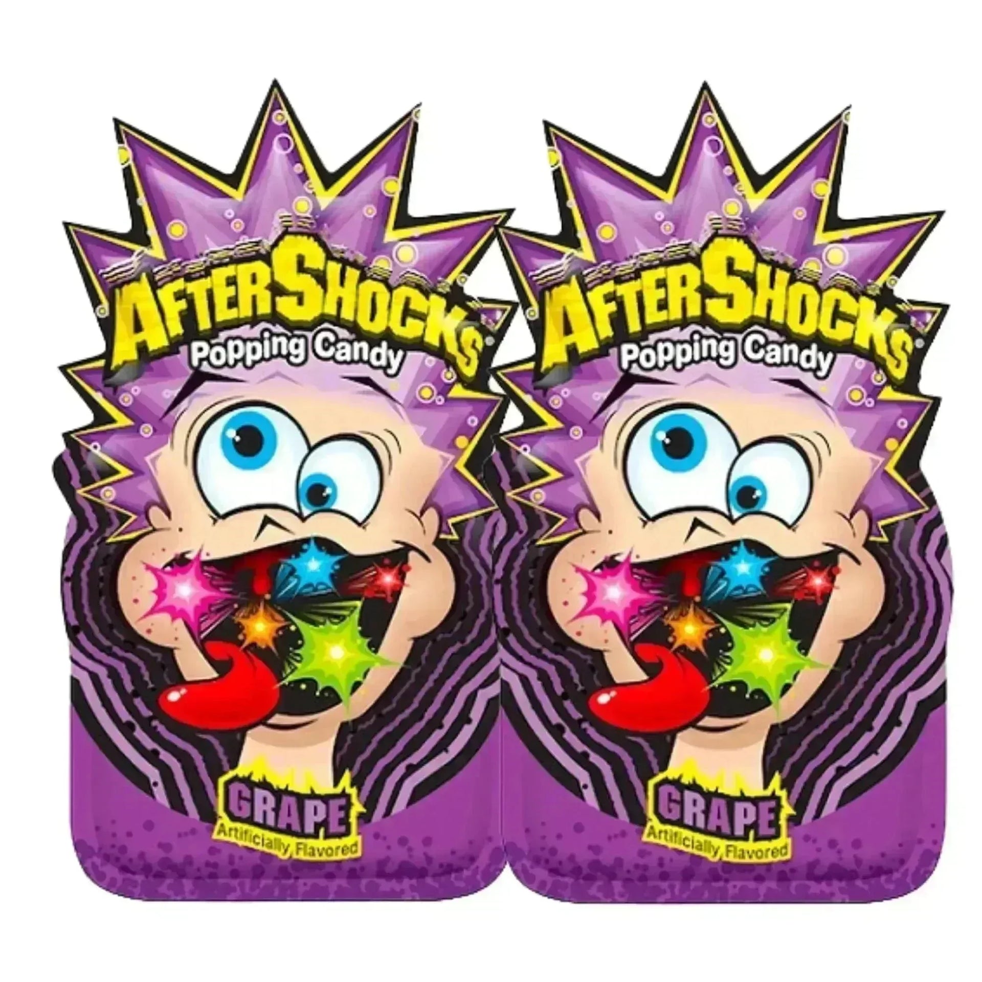 Aftershocks Popping Candy - Grape: 24-Piece Box – Candy Warehouse