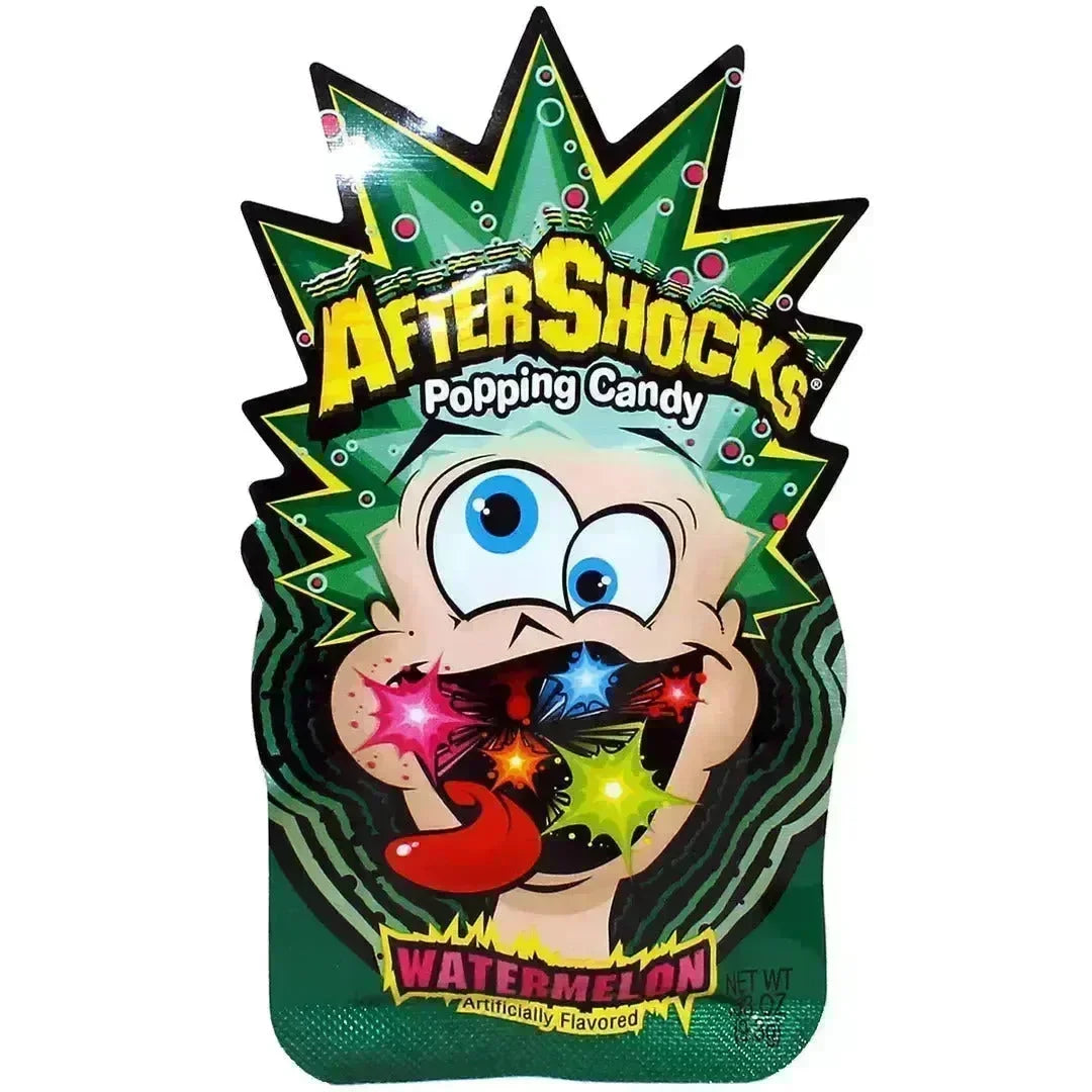Aftershocks Popping Candy - Watermelon: 24-Piece Box – Candy Warehouse