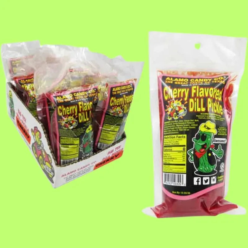Alamo Candy Big Tex Cherry Dill Pickle: 12-Piece Box – Candy Warehouse