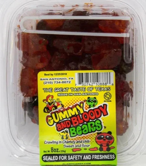 Alamo Candy Gummy & Bloody Bears Tubs: 24-Piece Case – Candy Warehouse