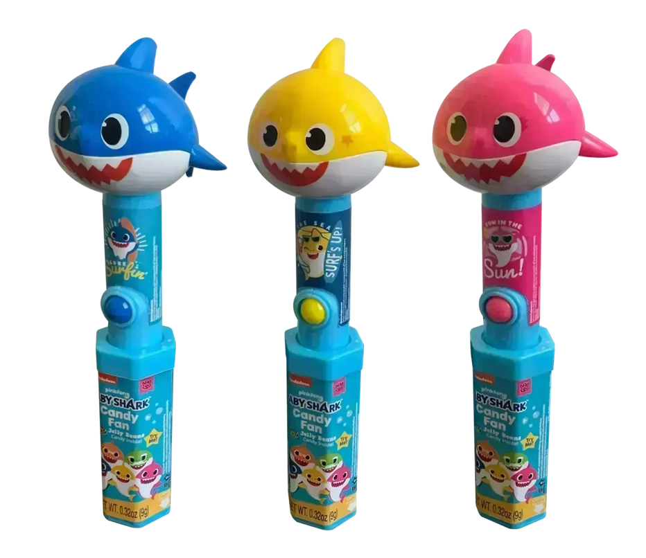 Baby Shark Candy Fan with Jelly Beans: 12-Piece Display – Candy Warehouse