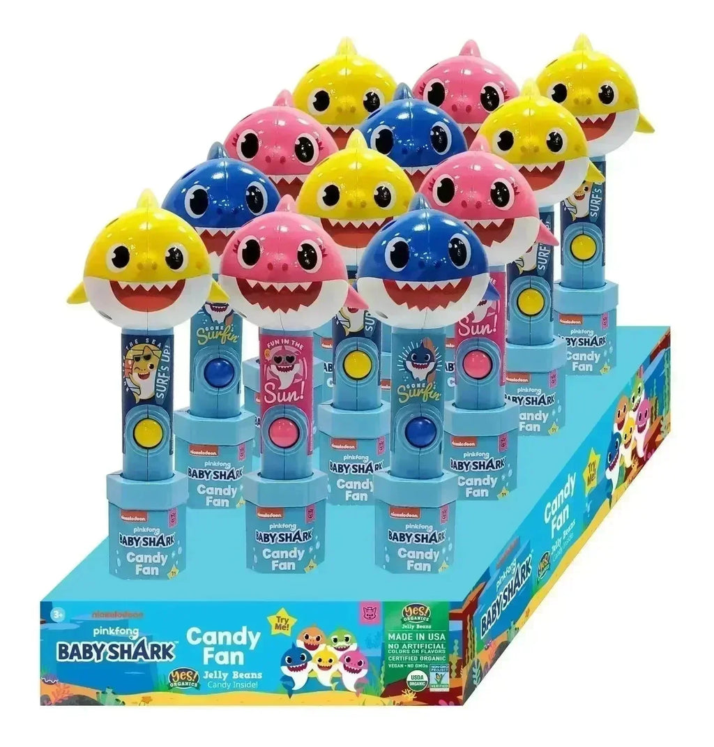 Baby Shark Candy Fan with Jelly Beans: 12-Piece Display – Candy Warehouse