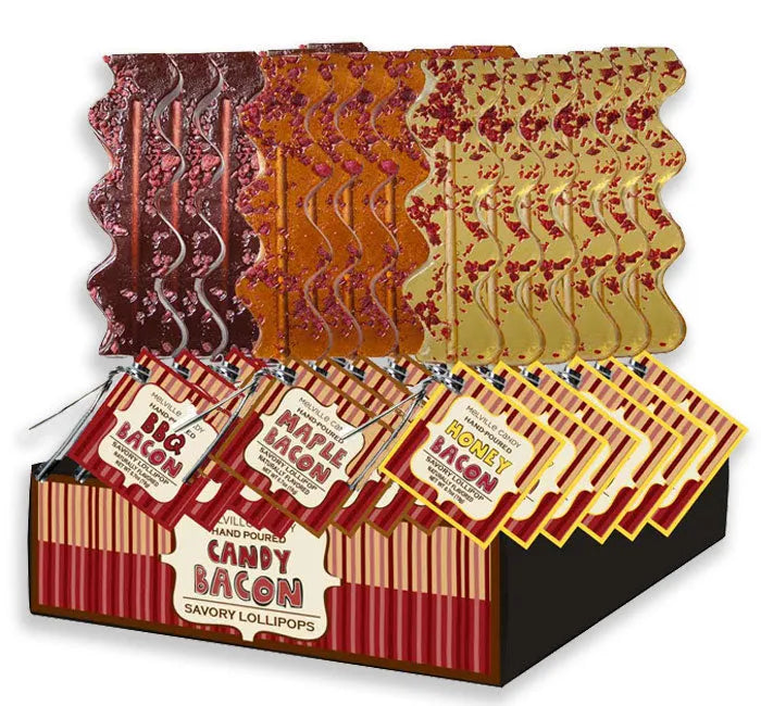 Melville Bacon Lollipops: 24-Piece Display – Candy Warehouse