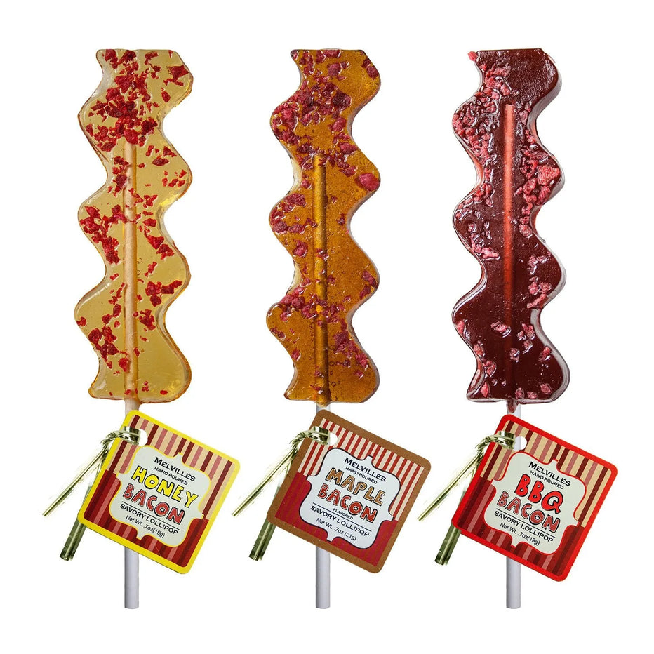 Melville Bacon Lollipops: 24-Piece Display – Candy Warehouse